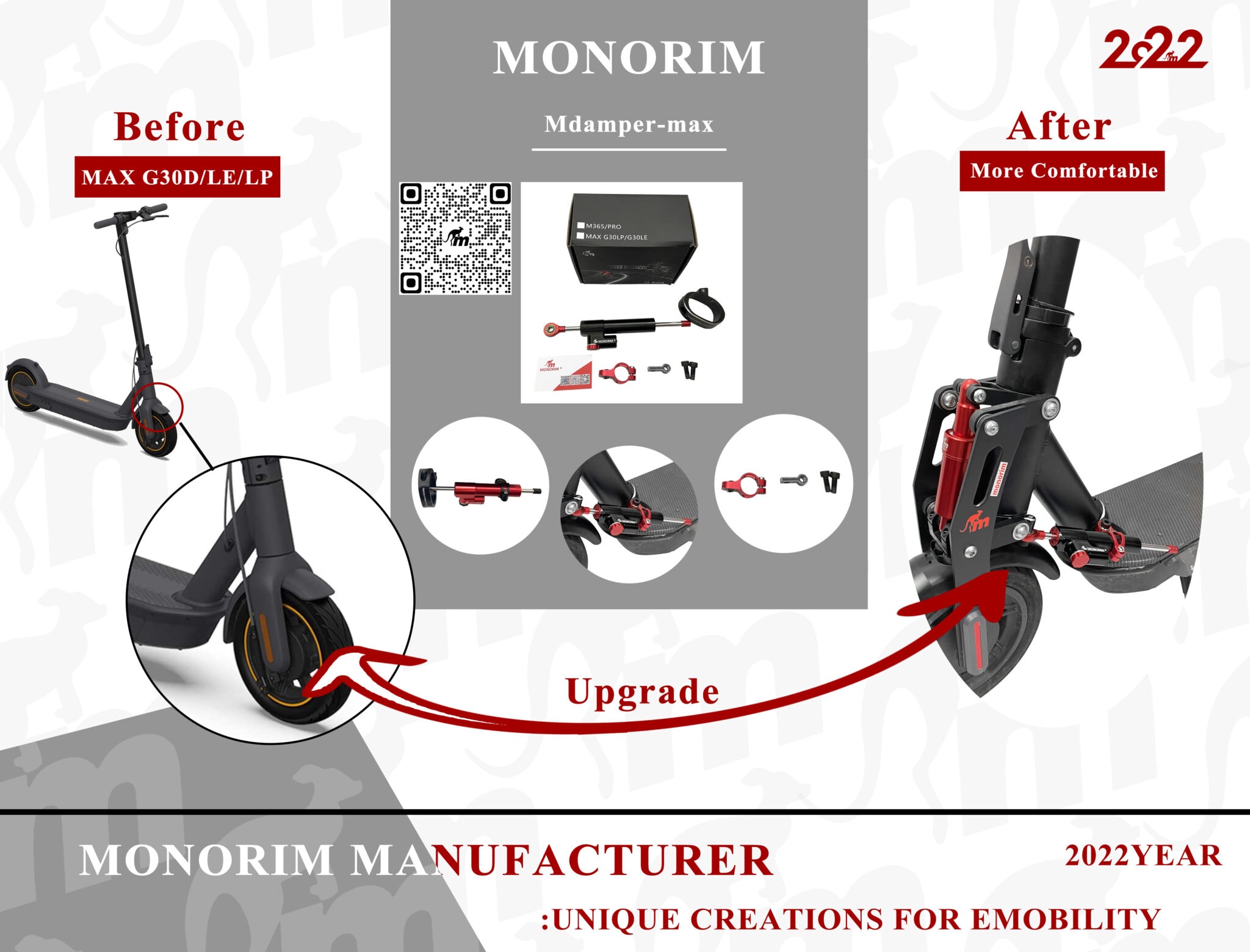 Monorim kormányszitálás-gátló - Segway-Ninebot széria - Monorim® HU